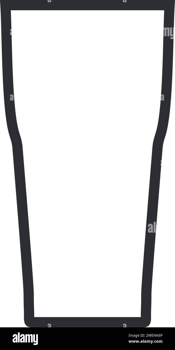 Beer Glass Outline Icon. Vector Stock Vector Image & Art - Alamy