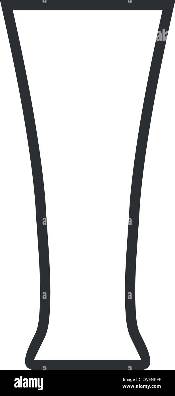 Beer Glass Outline Icon. Vector Stock Vector Image & Art - Alamy