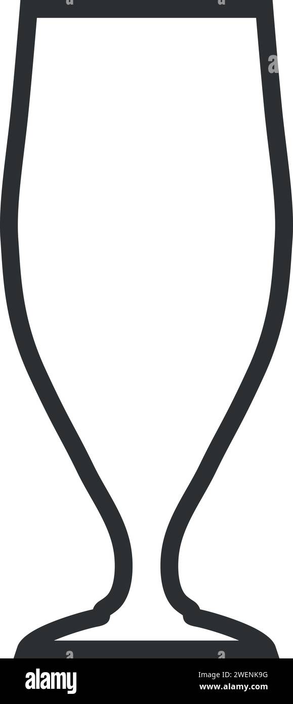 Beer Glass Outline Icon. Vector Stock Vector Image & Art - Alamy