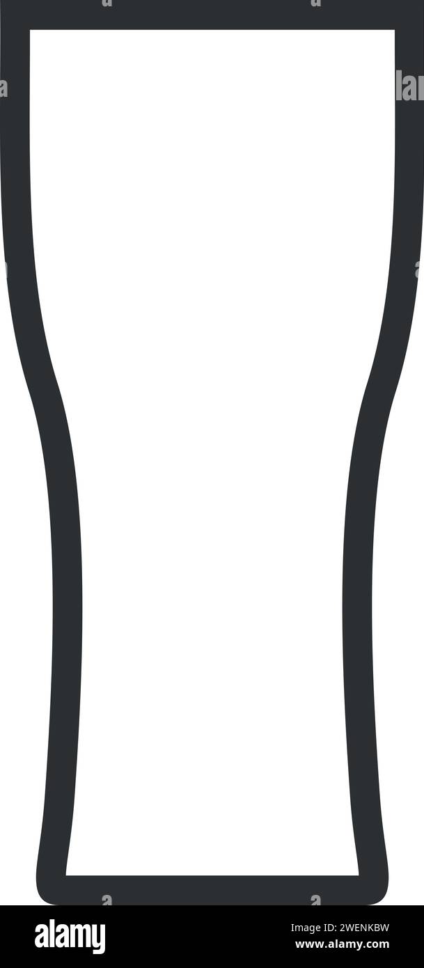Beer Glass Outline Icon. Vector Stock Vector Image & Art - Alamy