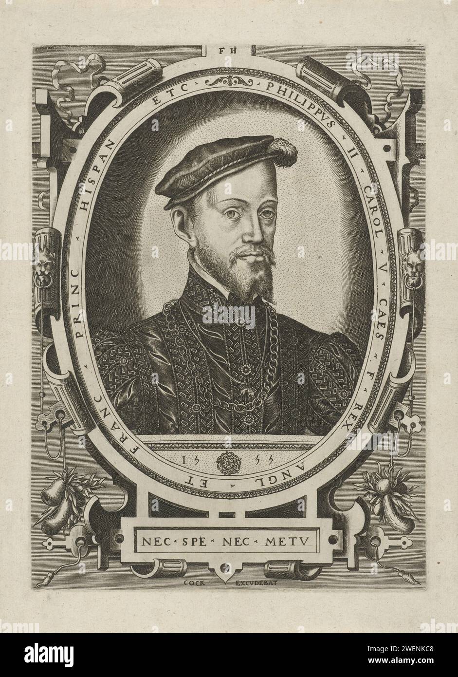 Portrait of King Philip II of Spain, 1555 print BostePortret of Philip ...