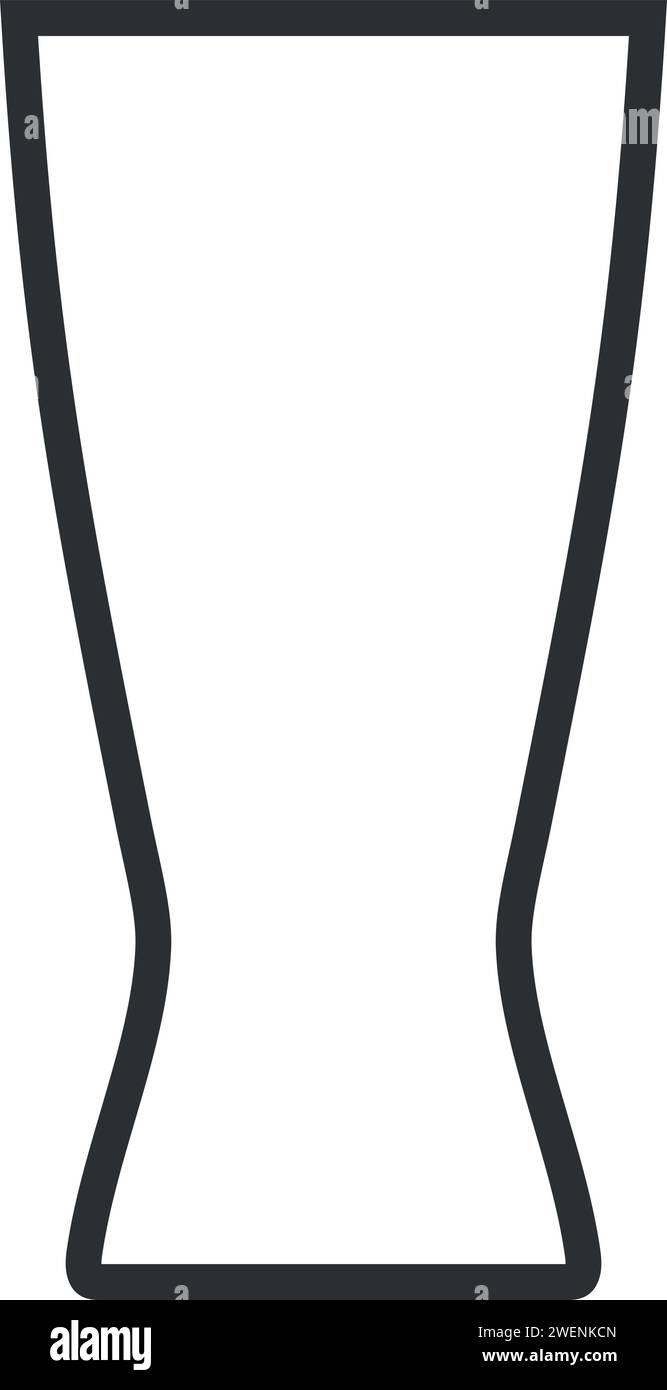 Beer Glass Outline Icon. Vector Stock Vector Image & Art - Alamy