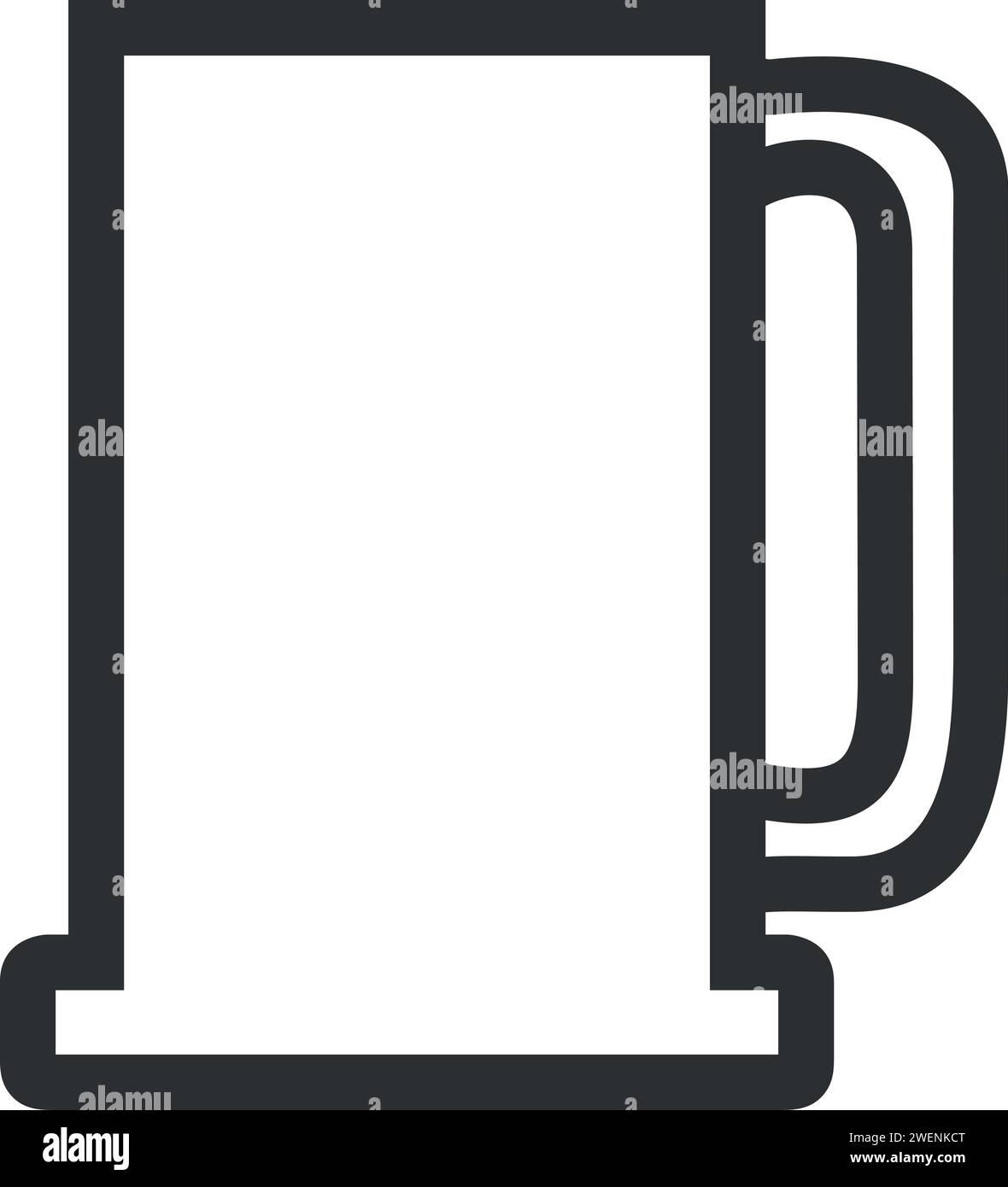 Beer Glass Outline Icon. Vector Stock Vector Image & Art - Alamy