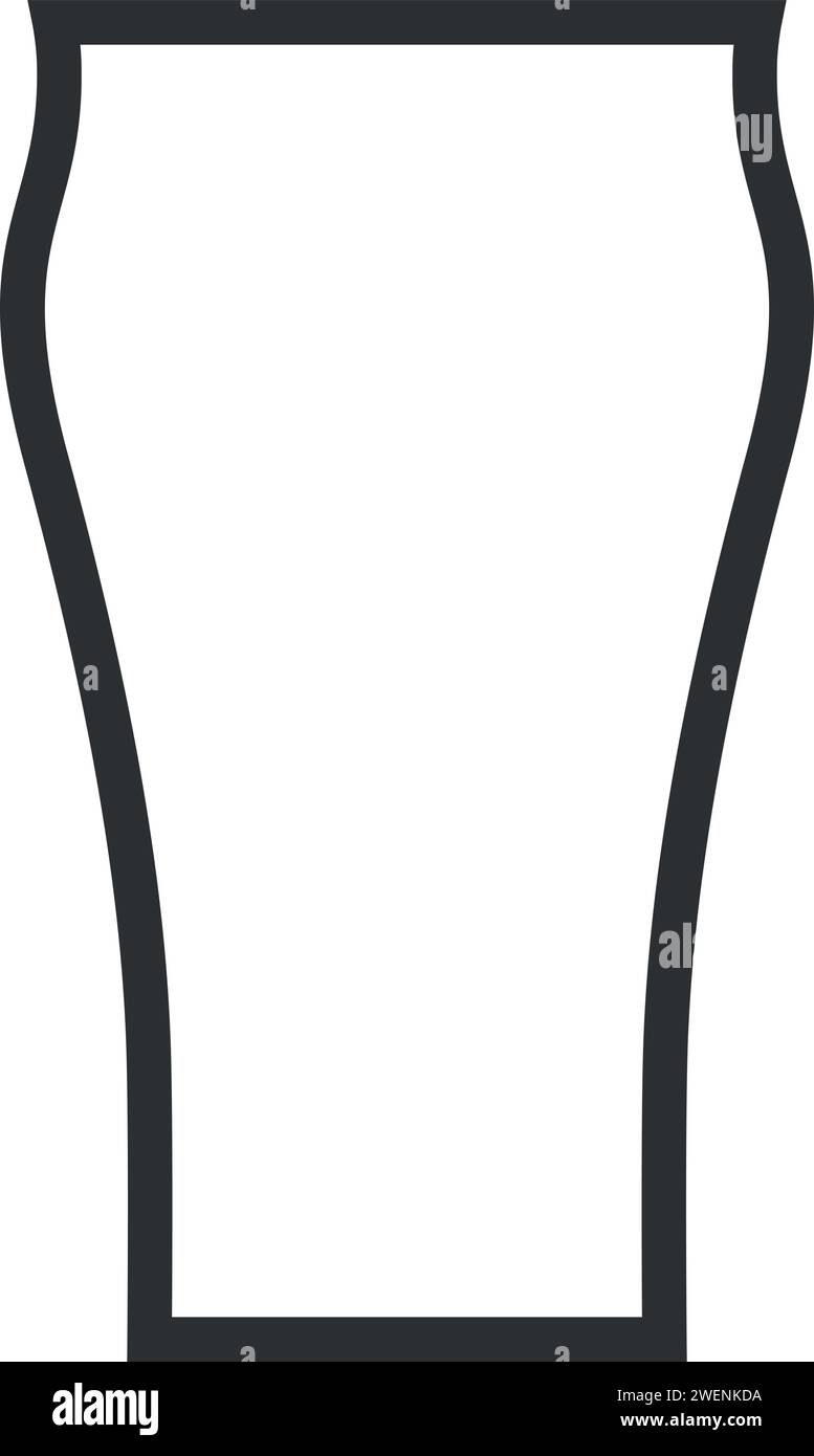 Beer Glass Outline Icon. Vector Stock Vector Image & Art - Alamy