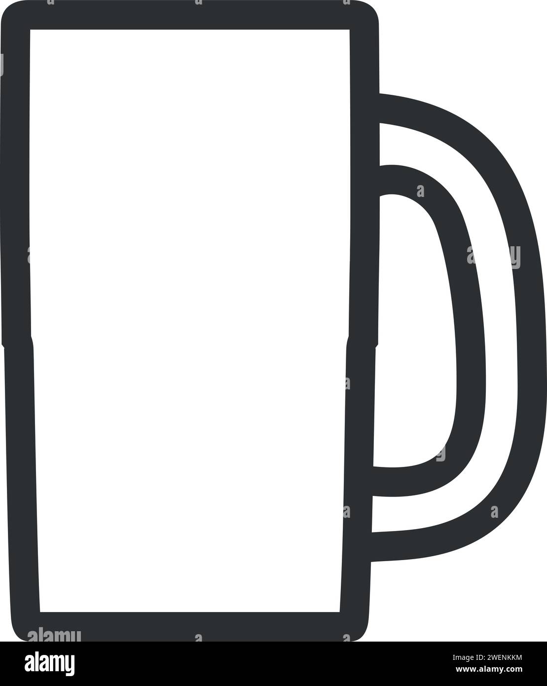 Beer Glass Outline Icon. Vector Stock Vector Image & Art - Alamy