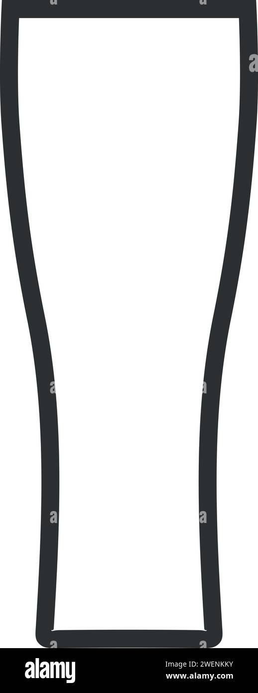 Beer Glass Outline Icon. Vector Stock Vector Image & Art - Alamy