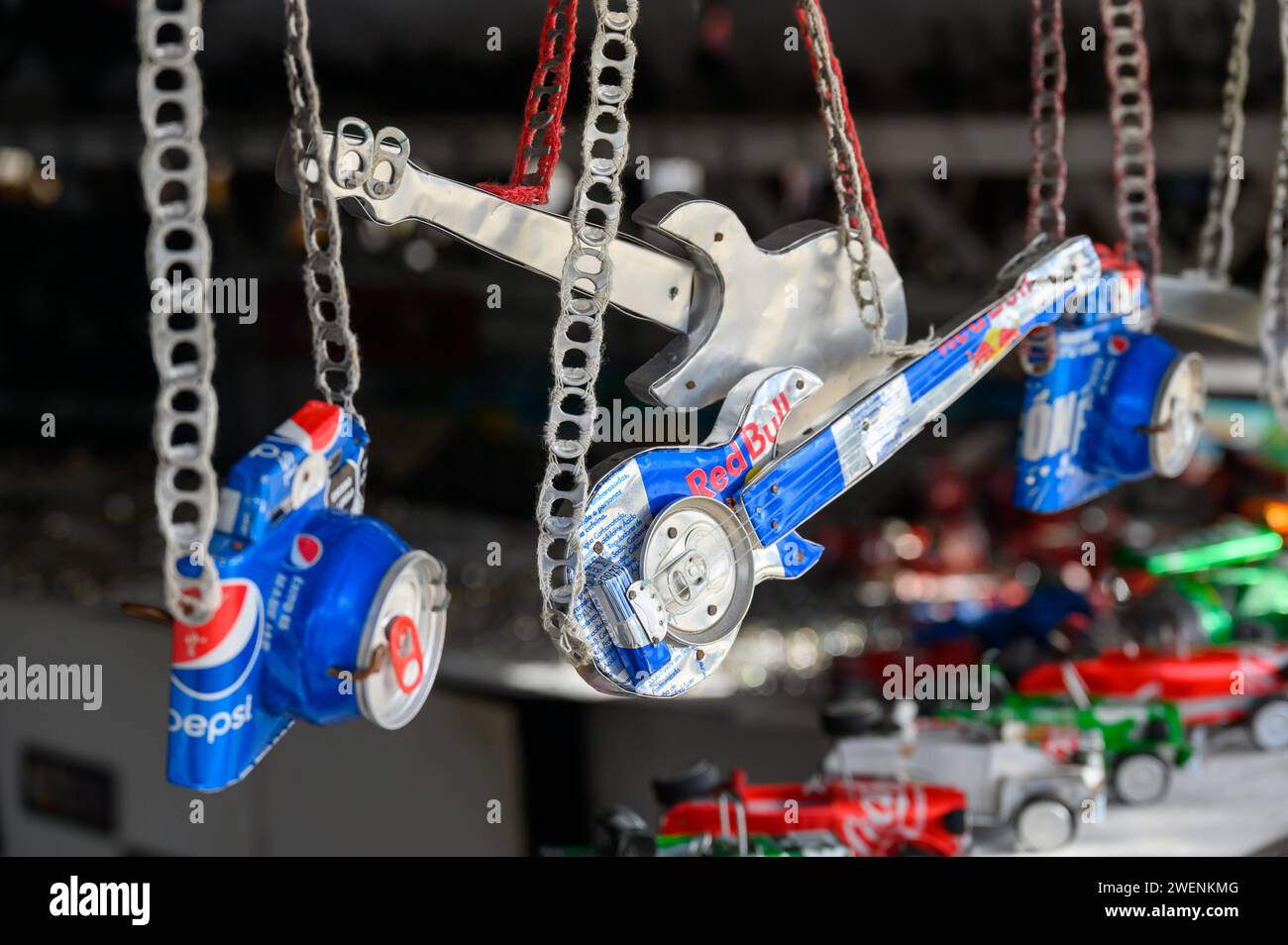 souvenir made with aluminum cans, varadero, cuba Stock Photo - Alamy
