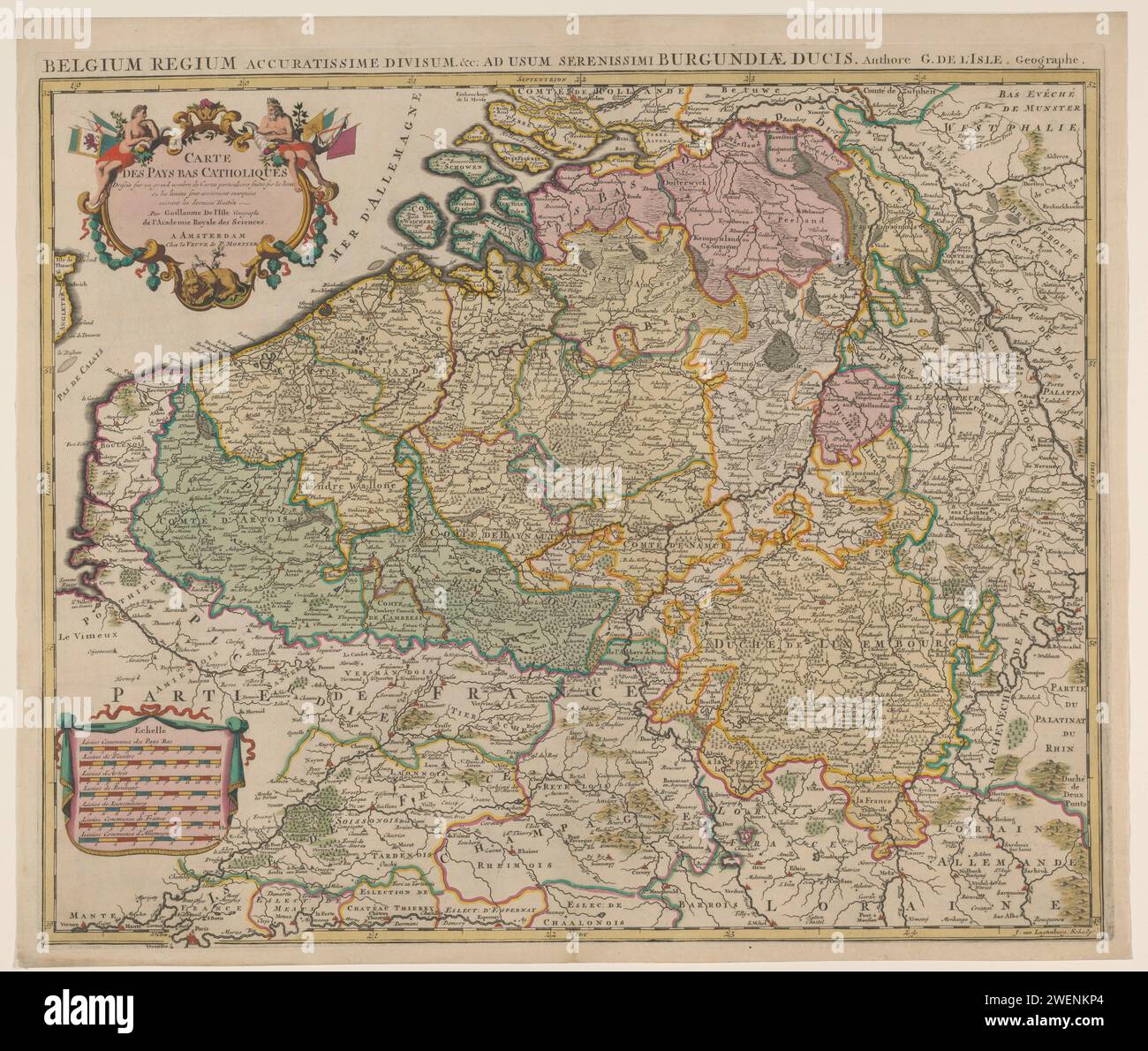 Map of the Southern Netherlands, Johannes L. van Luchtenburg, 1711 ...