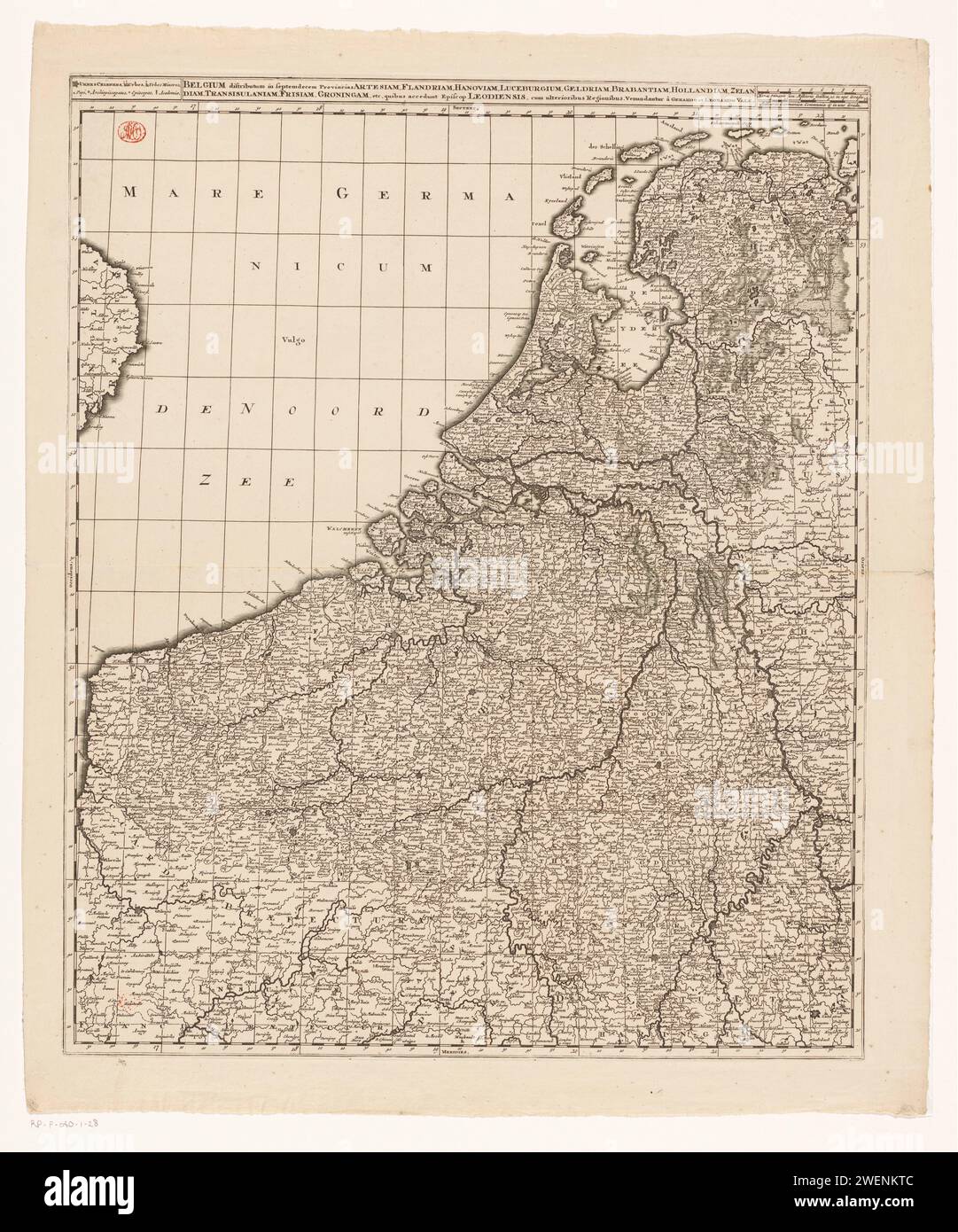 Map of the seventeen provinces, Gerard Valck, c. 1702 print Map of the ...
