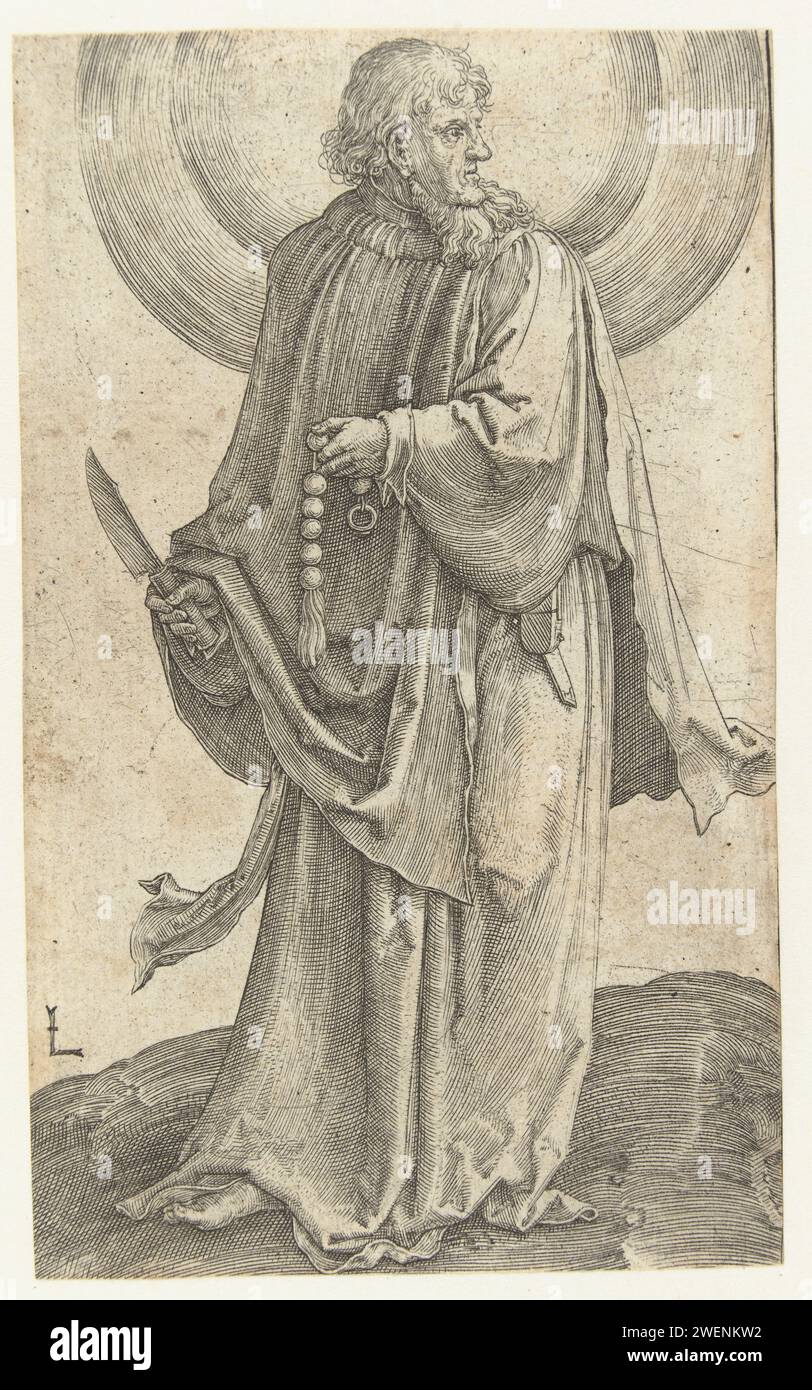 The Apostle Bartholomeus, Lucas van Leyden, 1508 - 1512 print paper ...