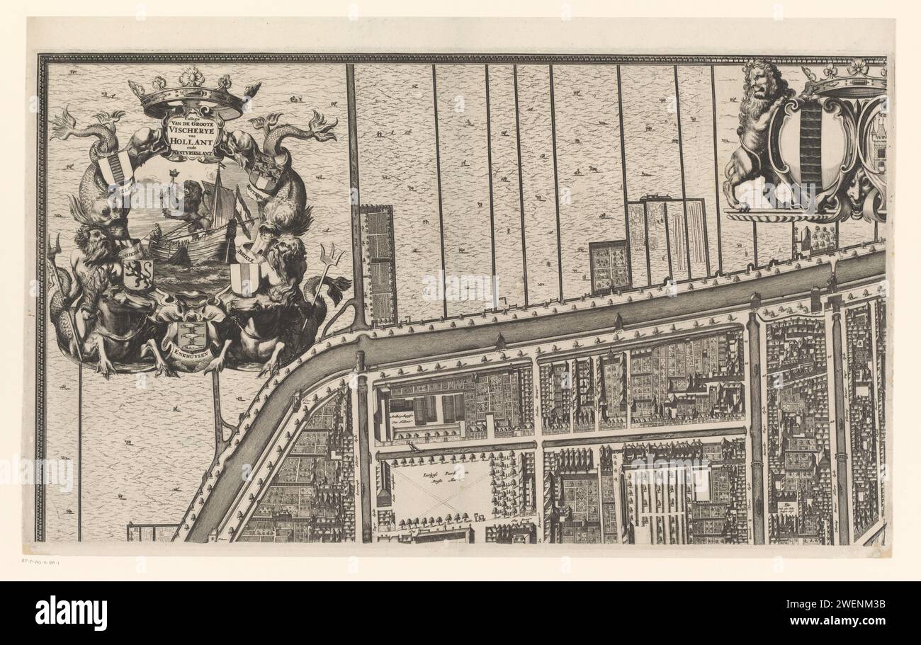 Map of the Delft Figurative map (part top left), Johannes de Ram, after ...