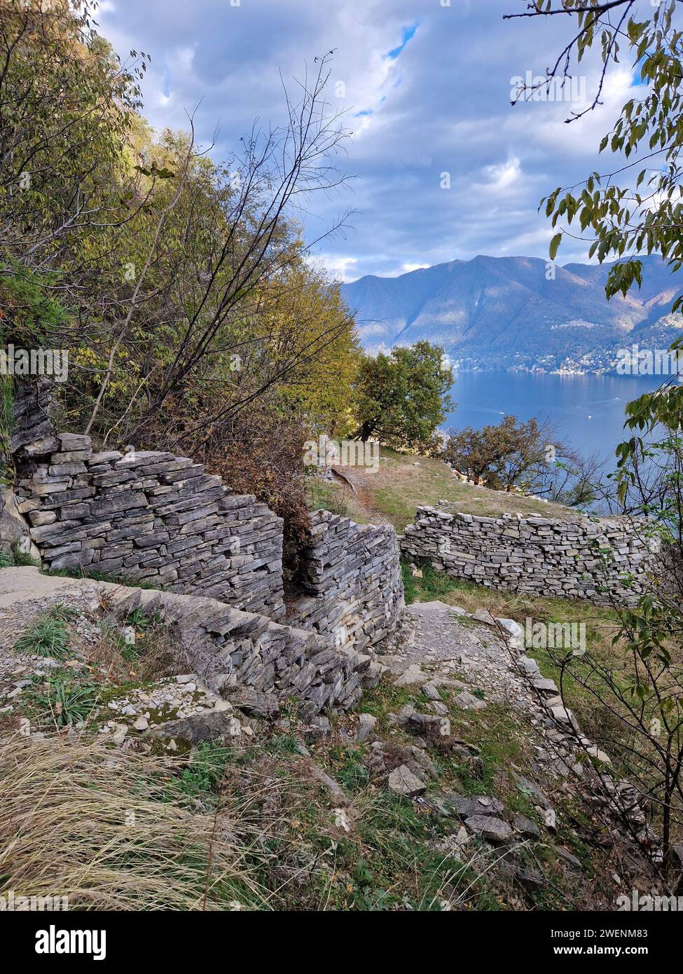 Pathway along ancient rock hi-res stock photography and images - Alamy