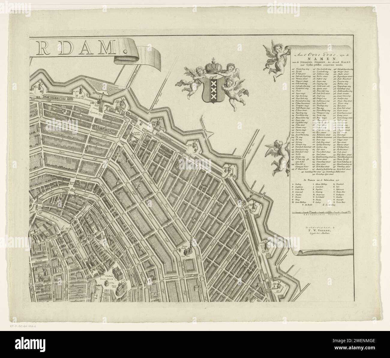 Map of Amsterdam (part at the top right), Gerrit de Broen (II), 1774 - 1782 print Part (top ...