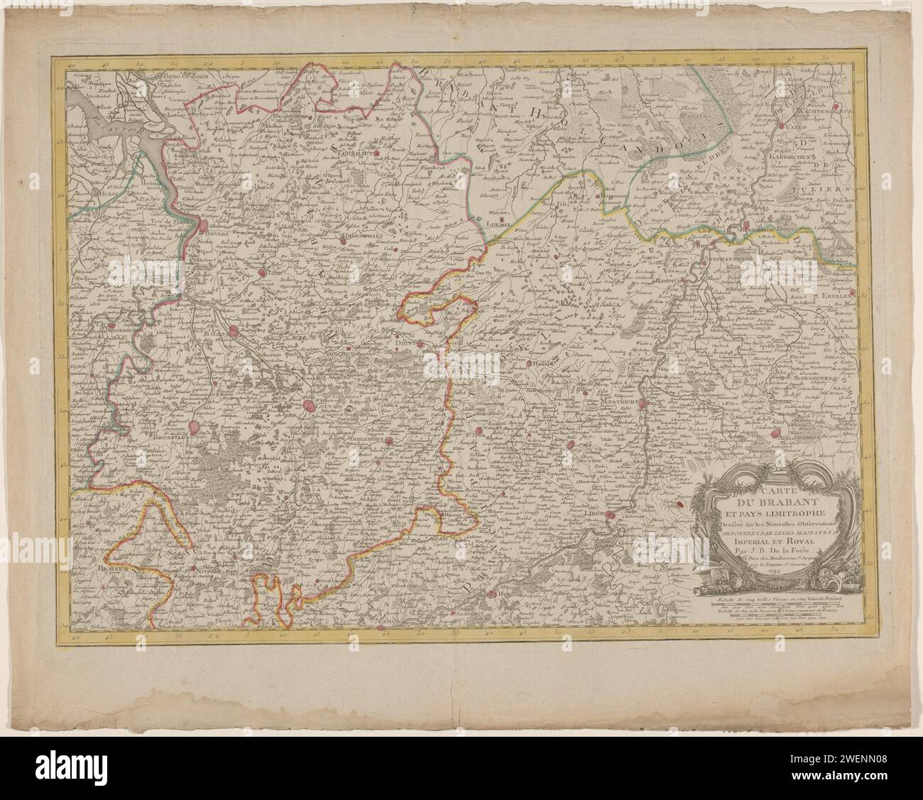 Map of Brabant, Jean-Baptiste Delafosse, 1792 print Map of Brabant. At ...