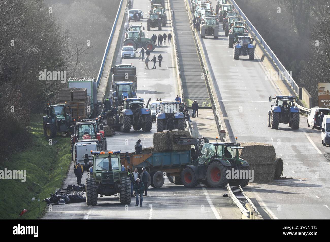 Morlaix, France. 26th Jan, 2024. © PHOTOPQR/LE TELEGRAMME/Lionel Le ...