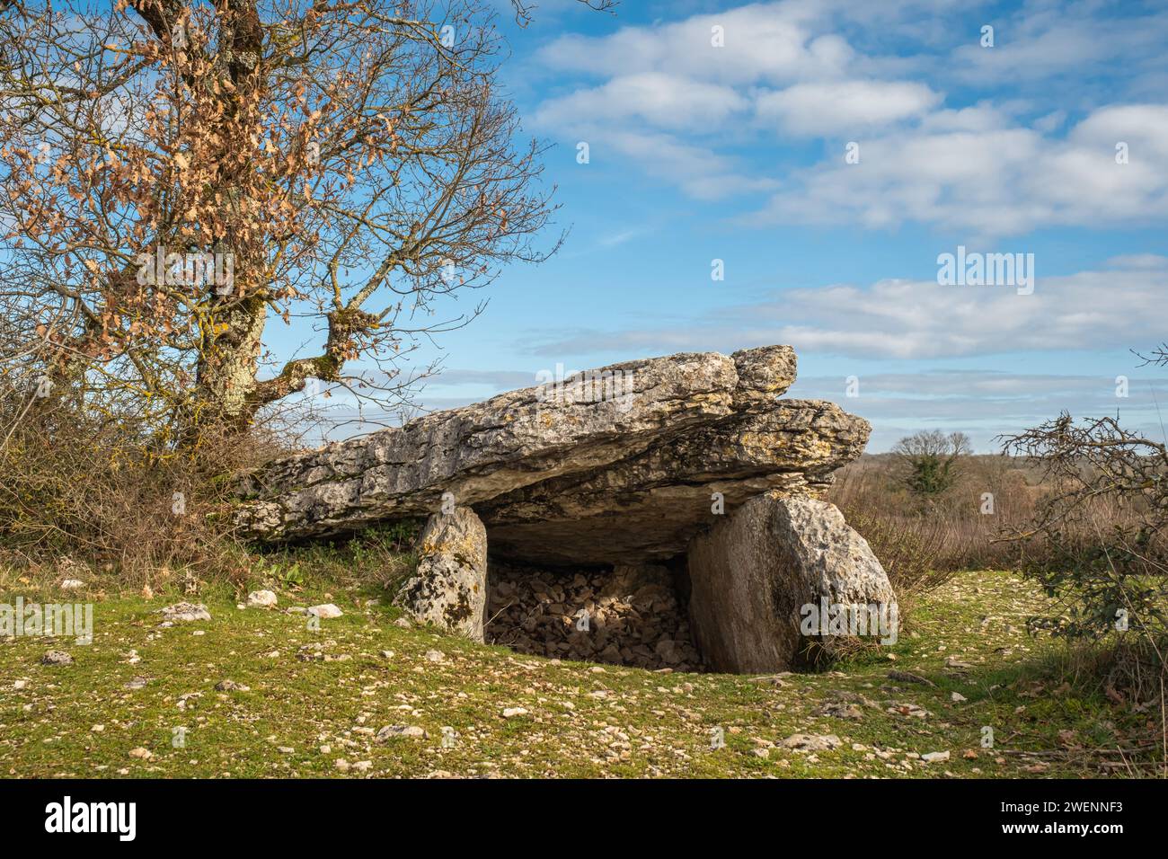 Dolmen de Mages, an ancient prehistoric burial chamber near the ...