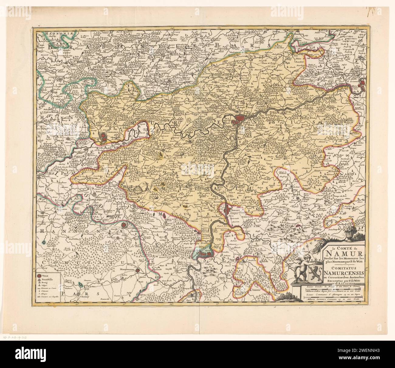 Map of the Graafschap Namur, Anonymous, 1726 - 1750 print Map of the ...