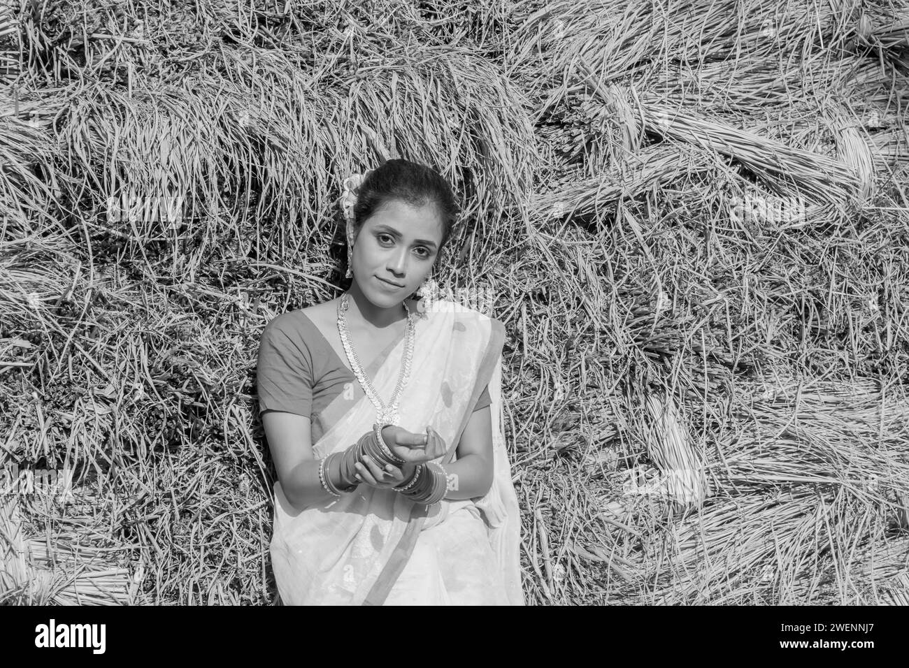 Indian rural girl smiling and enjoying nature. Freedom concept Stock ...