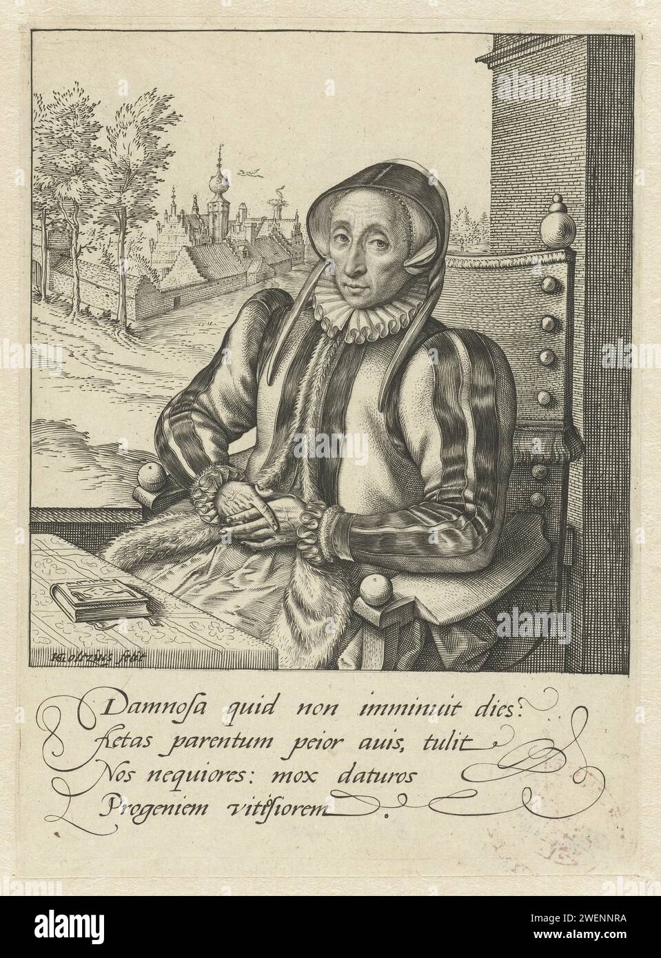 Portrait of Anna Fullings, mother of the artist, 1581 - 1585 print An ...