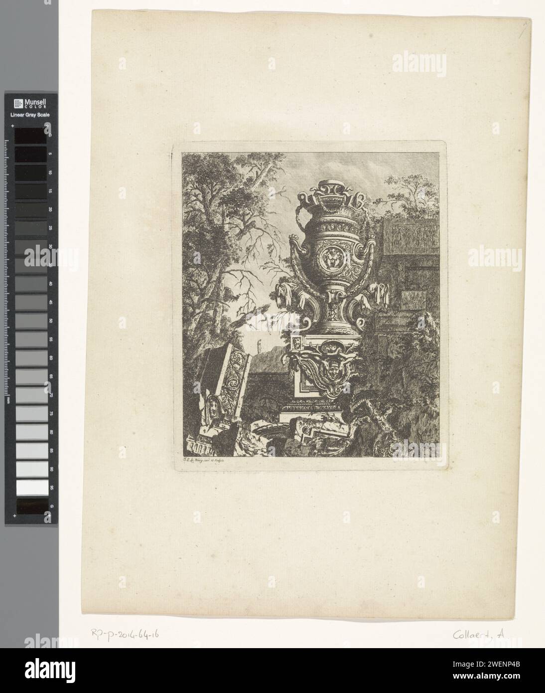 Landscape with ruins and a grotesque vase, 1767 - 1770 print Landscape ...