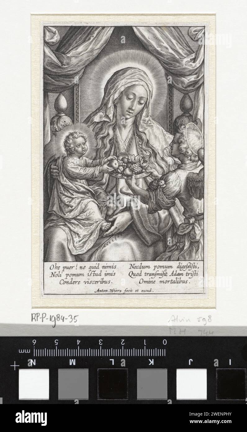 Mary with Christ Child and Angel, Antonie Wierix (II), 1565 - 1604 ...