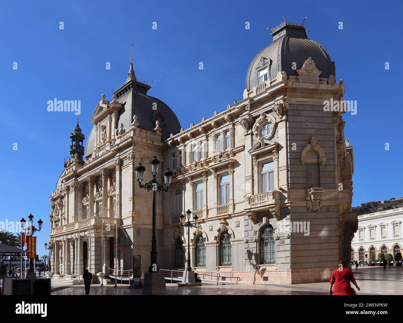 Town Hall of Cartagena in Art nouveau architectural style, Spain Stock ...