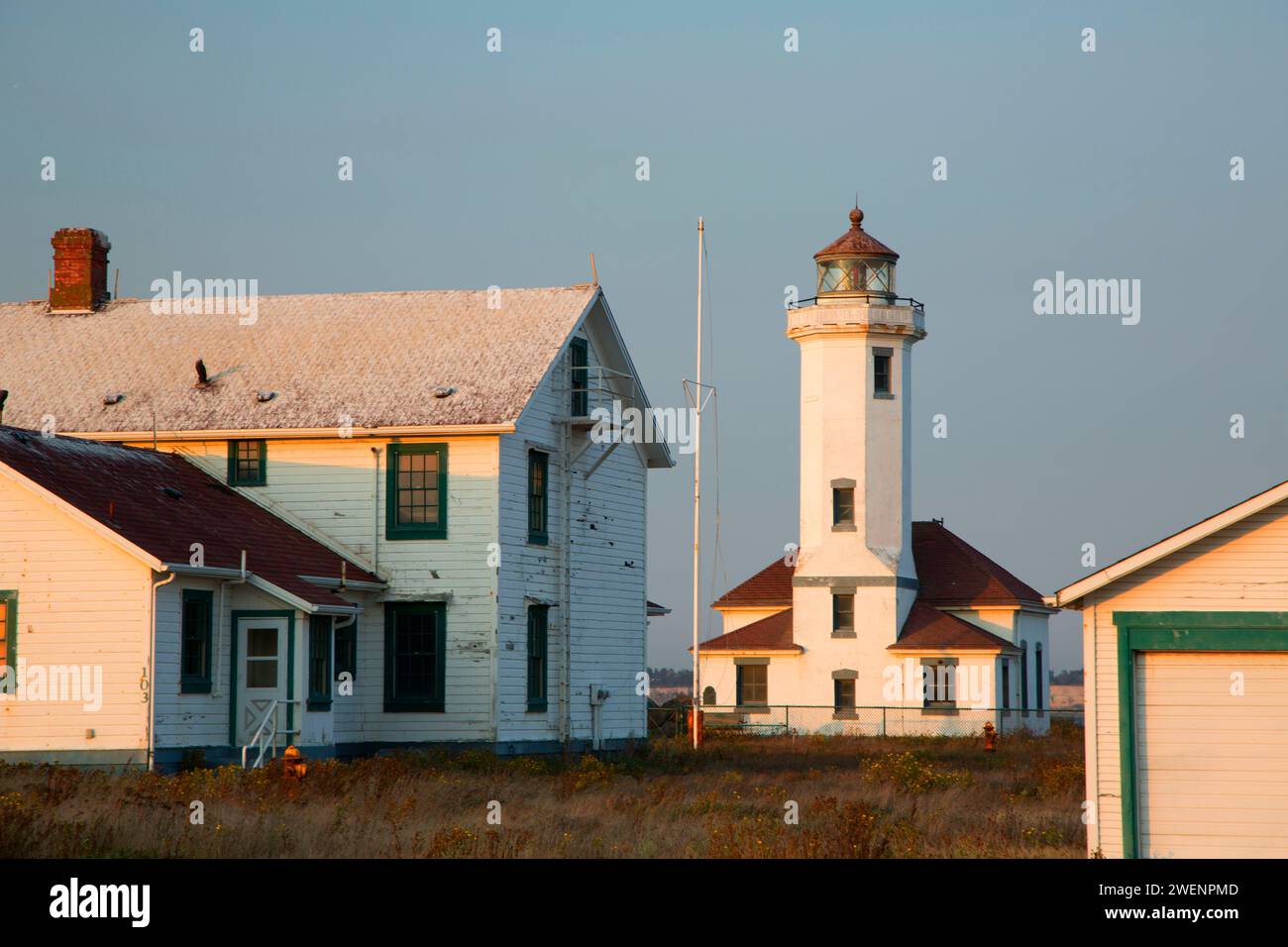 Point Wilson Lighthouse, Fort Worden State Park, Washington Stock Photo ...