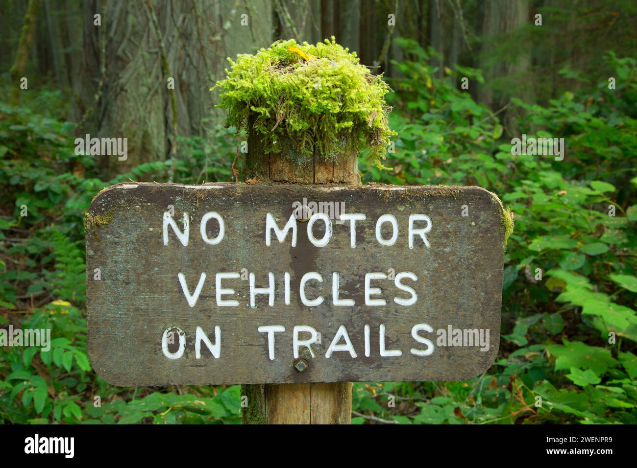 Trail sign, Fort Townsend Historical State Park , Washington Stock ...