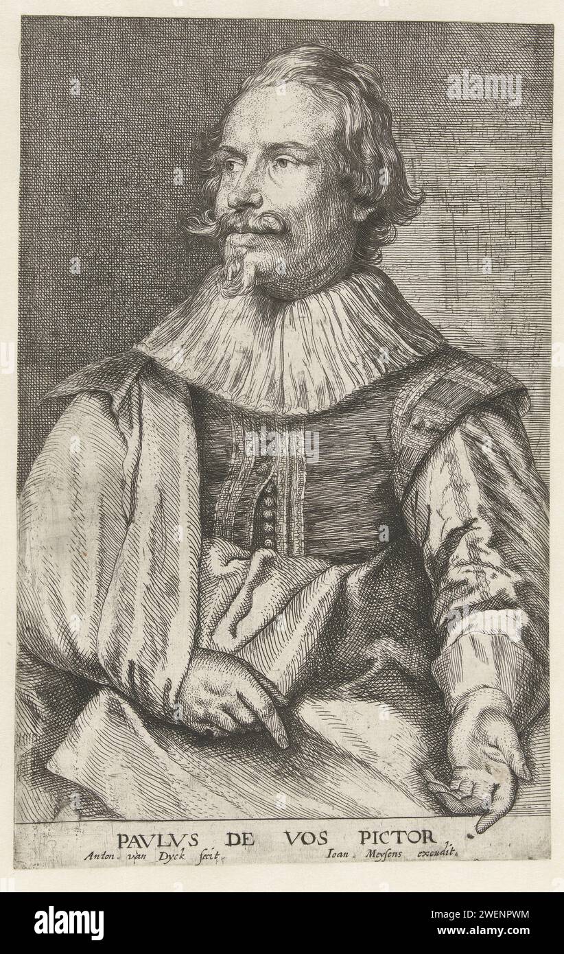 Portrait of Paul de Vos, Anthony Van Dyck, 1630 - 1641 print Portrait ...