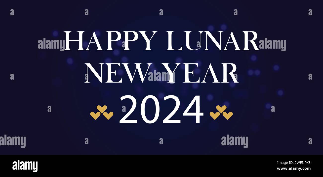 Happy Lunar New Year text illustration design Stock Vector Image & Art ...