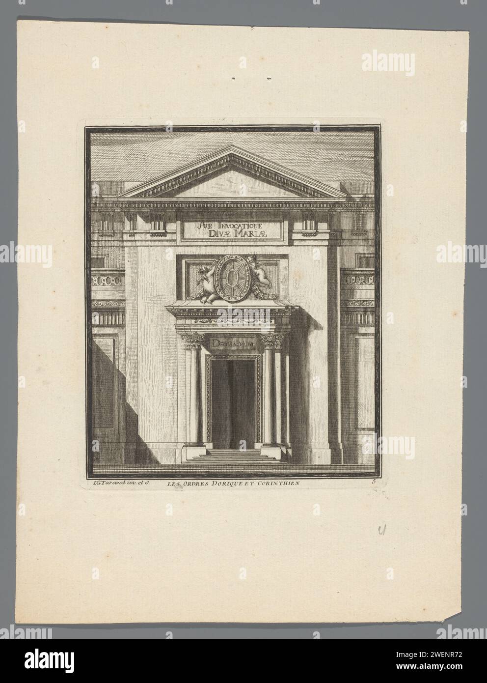 Korinthch portaal, Gustte Taraval, 1768 - 1786 print A portal with ...
