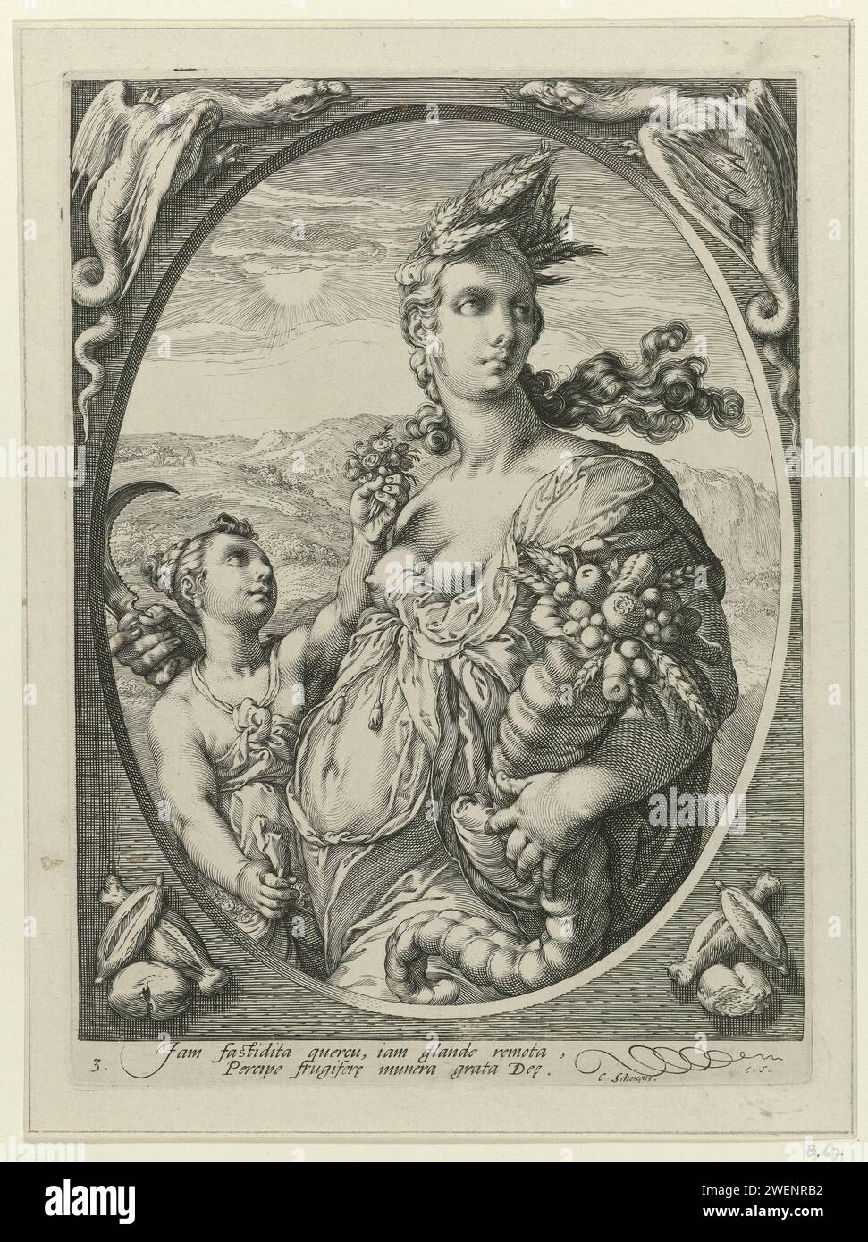 Ceres, Hendrick Goltzius, 1575 - 1607 print Ceres as an embodiment of ...
