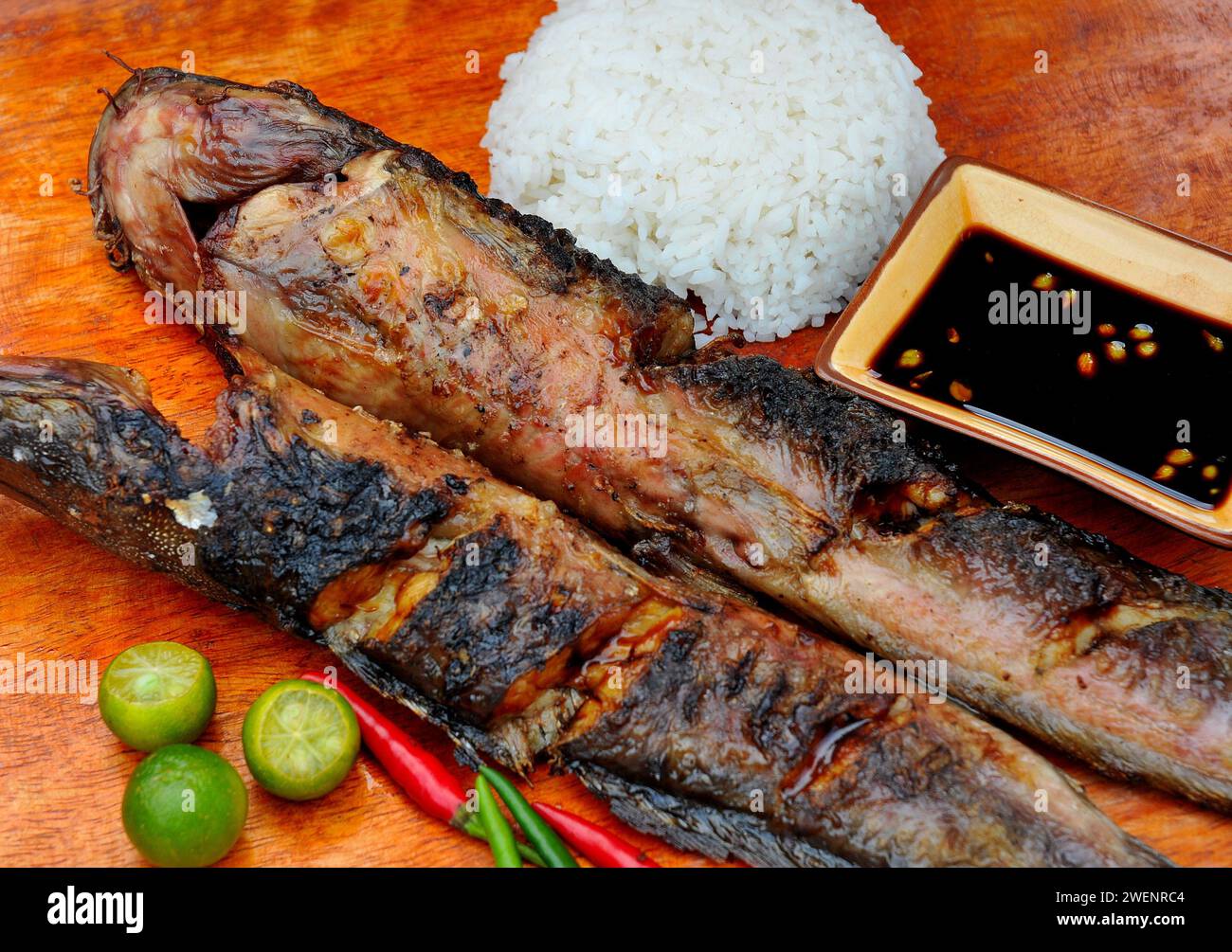 Sinugbang Hito is grilled Catfish that is marinated and grilled over ...