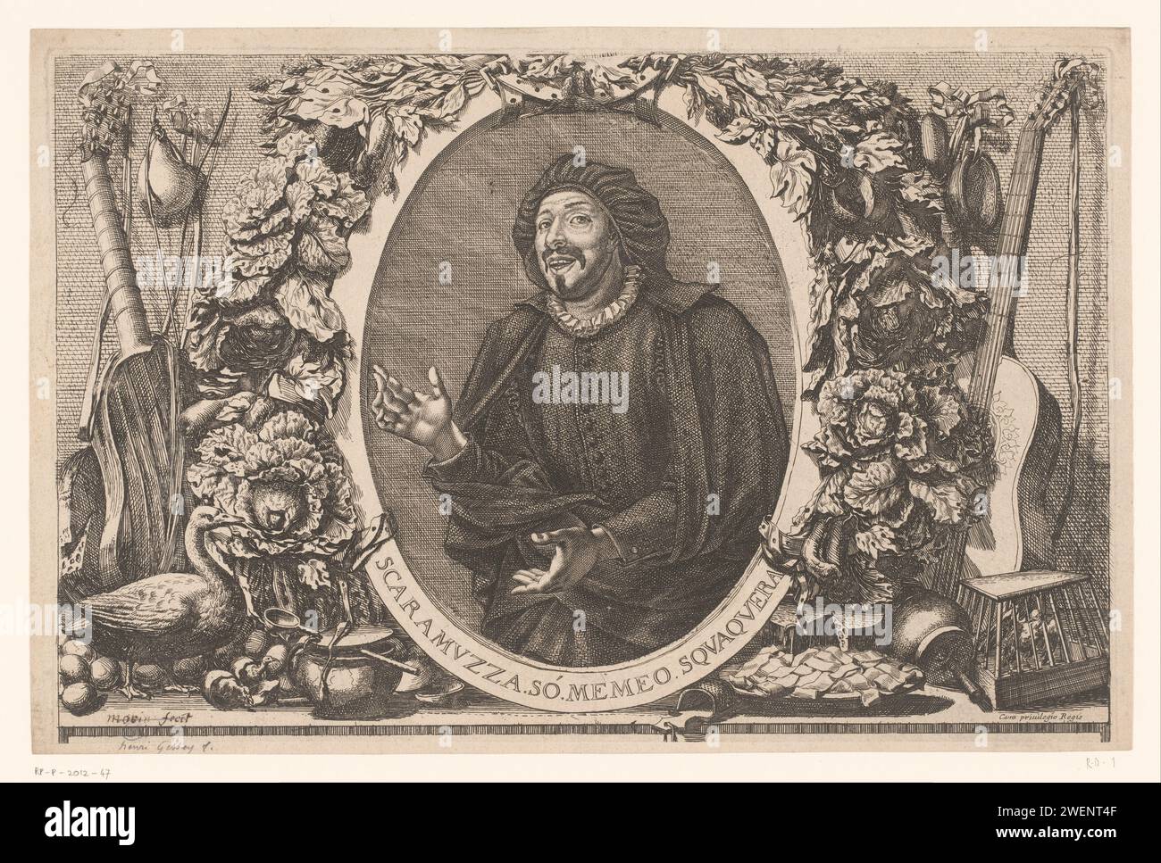 Portret Van Tiberio Fiorilli in De Rol Van Scaramuccia (Scaramouche ...