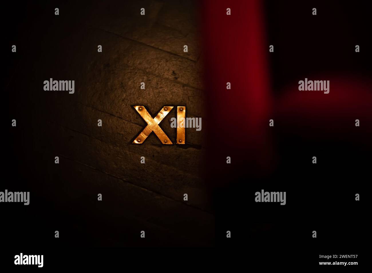 theater row number on ground level Stock Photo - Alamy