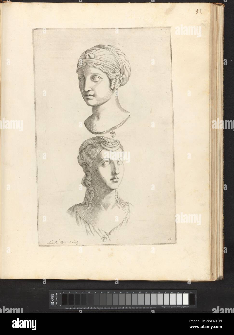 Bustes of Empress Julia Titi, 1636 - 1647 print Two portrait busts by ...
