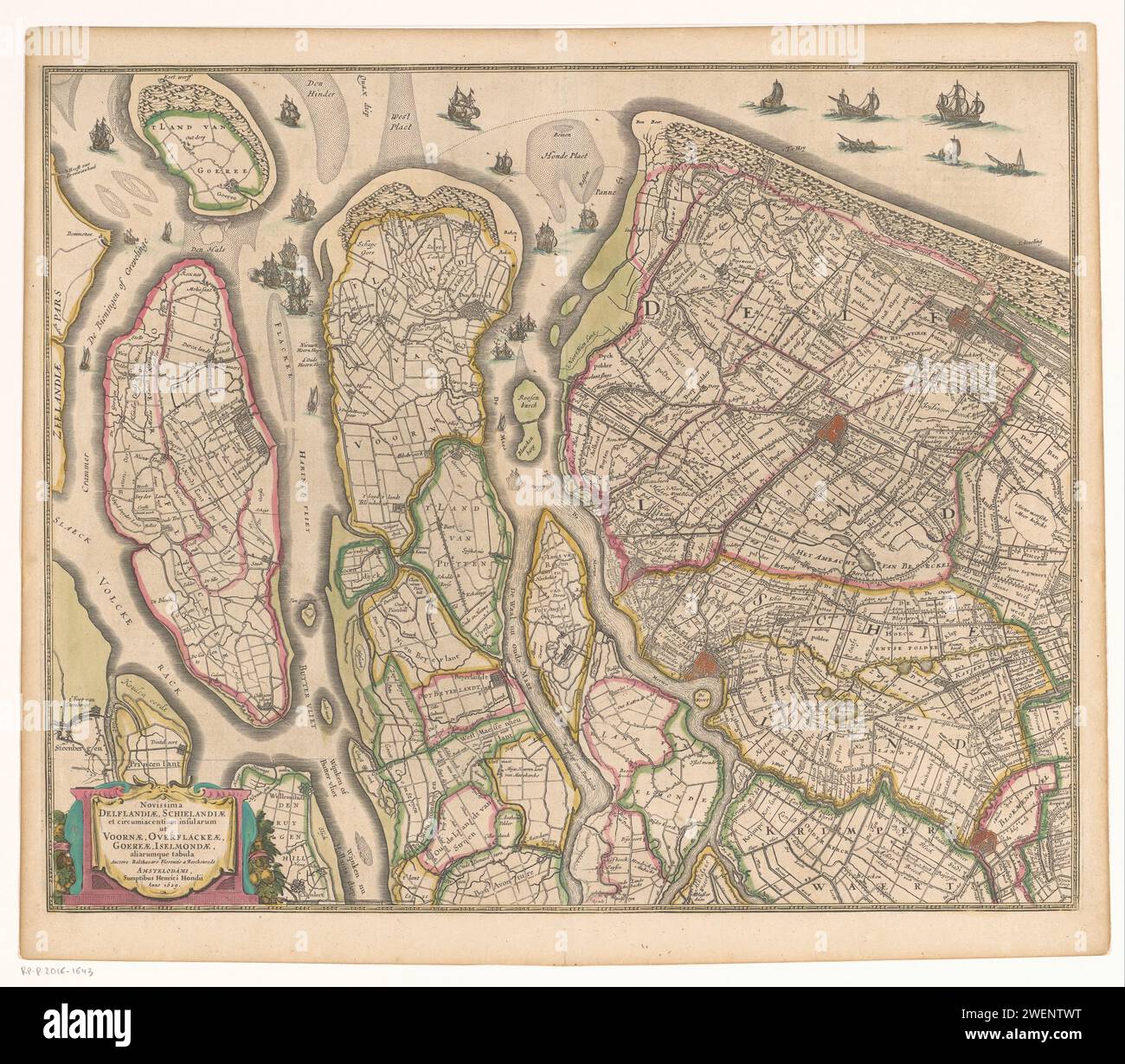 Map of Delfland, Schieland and the South Holland Islands, Anonymous ...