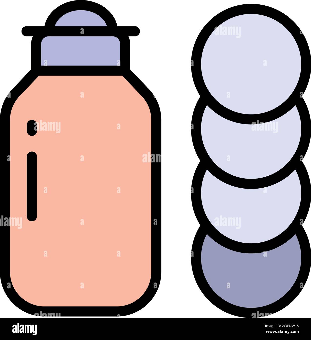 Makeup remover isolated icon, makeup removal products vector icon. Skin ...