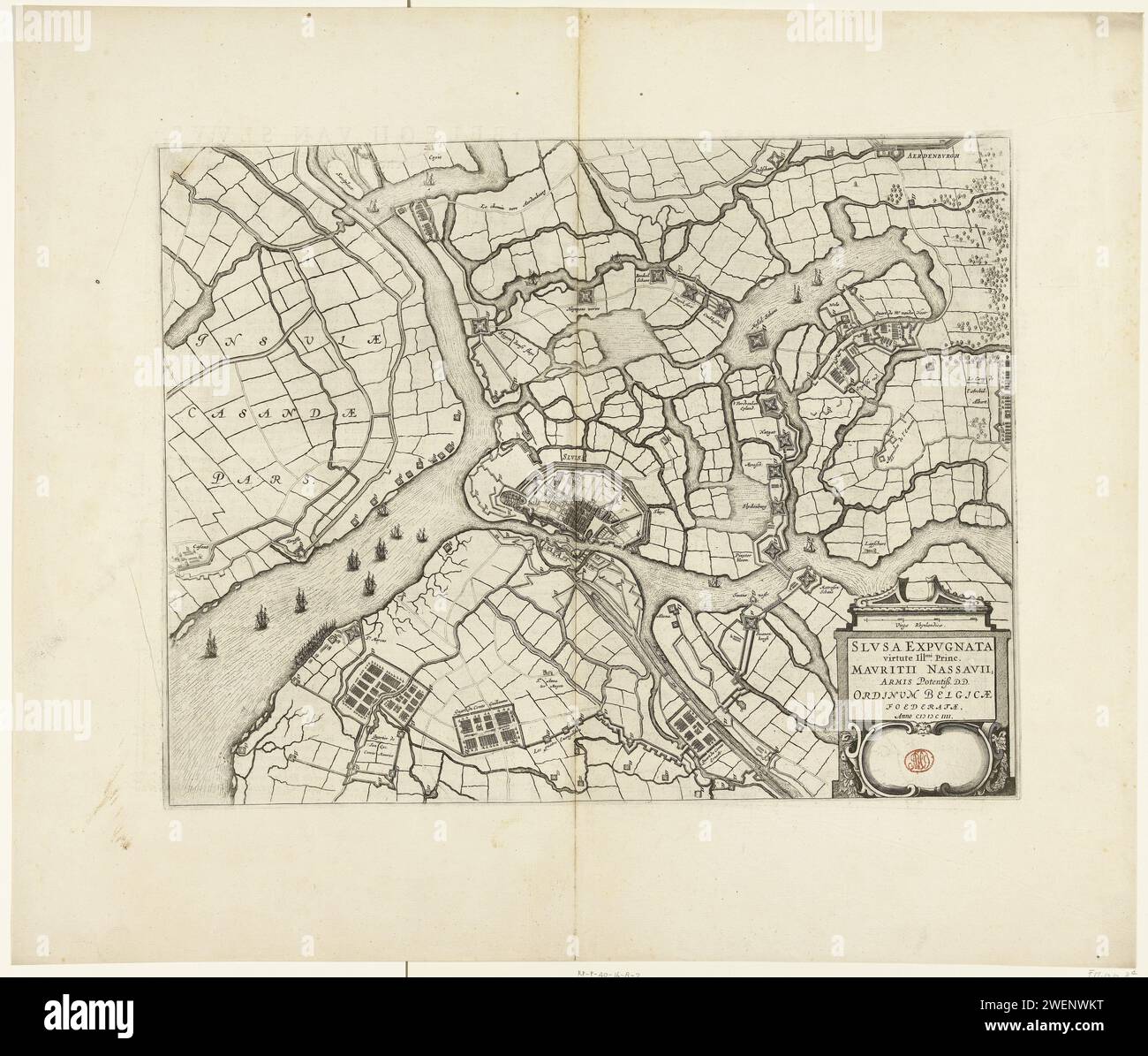 Siege of Sluis by the State Army under Maurits, 1604, 1647 - 1649 print ...