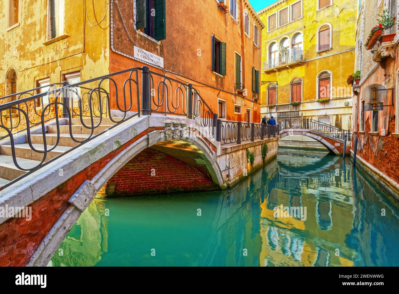 Venice, Italy canals and buildings in the morning Stock Photo - Alamy