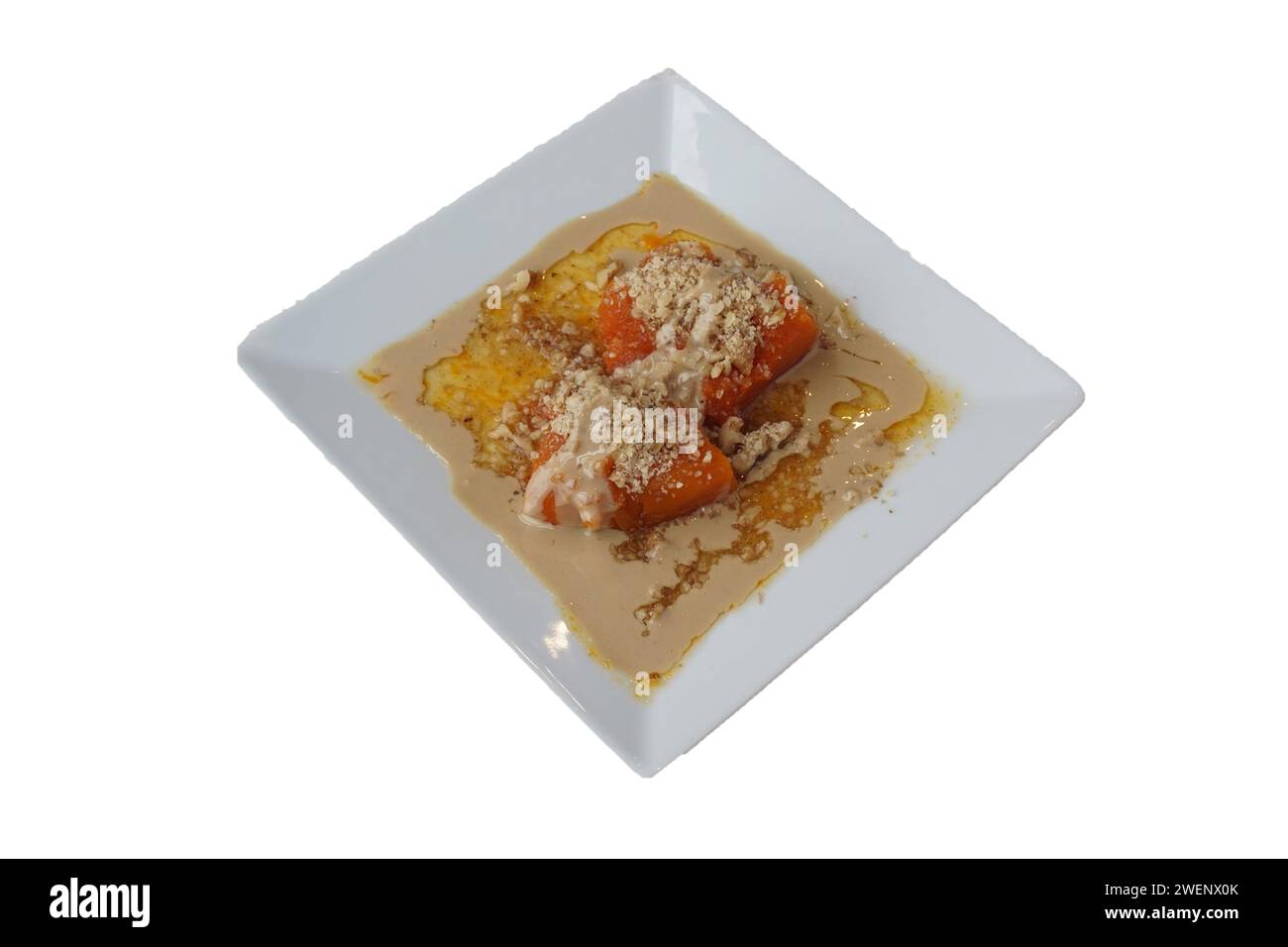 tahini pumpkin dessert, Traditional Turkish dessert Stock Photo - Alamy