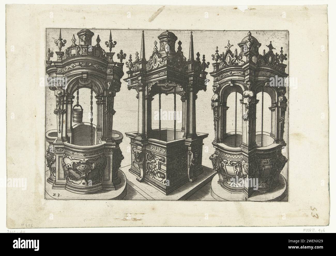Three wells, one with four semi -circular sides, Johannes or Lucas van ...