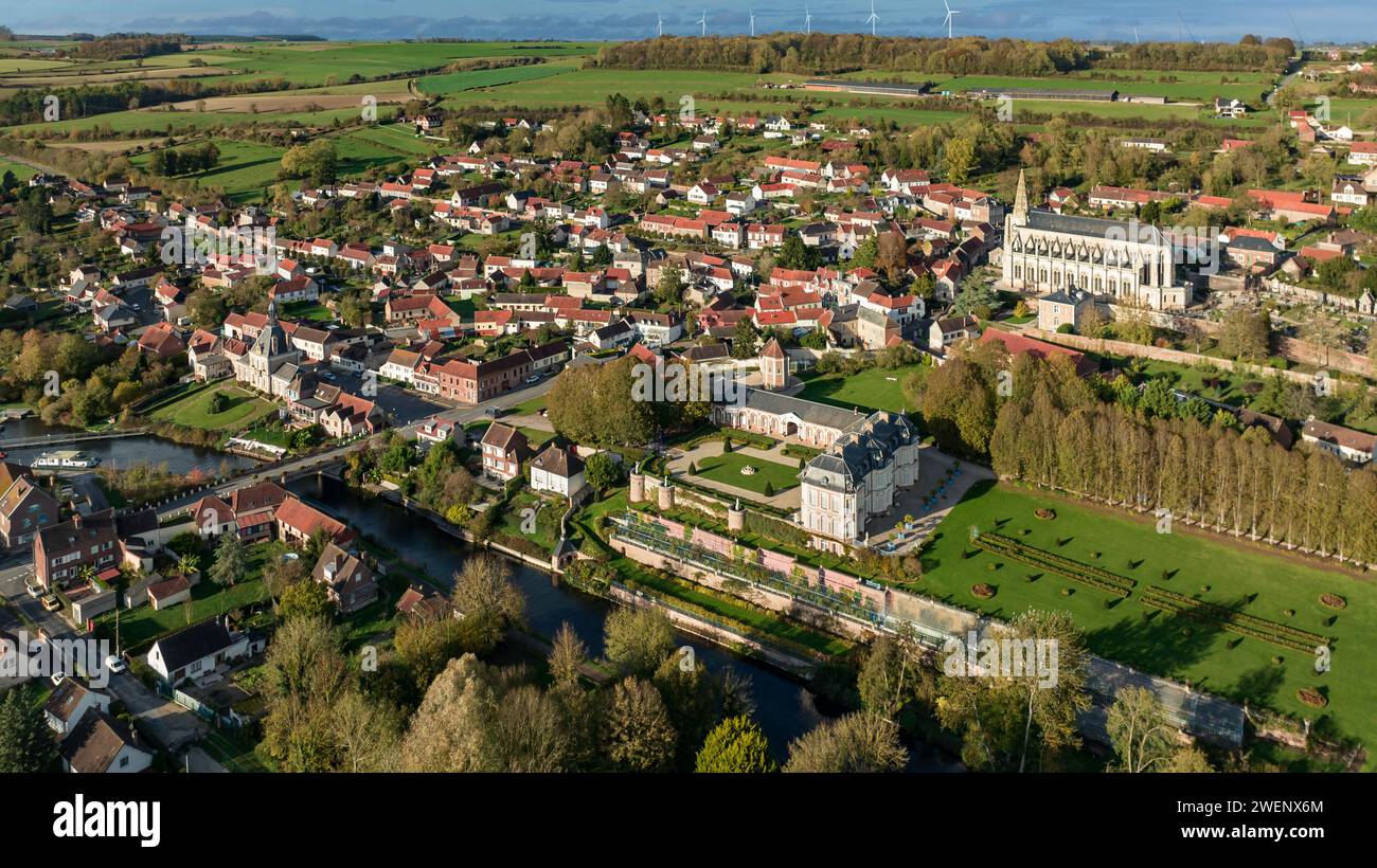 Long, one of the most beautiful villages in France Stock Photo - Alamy