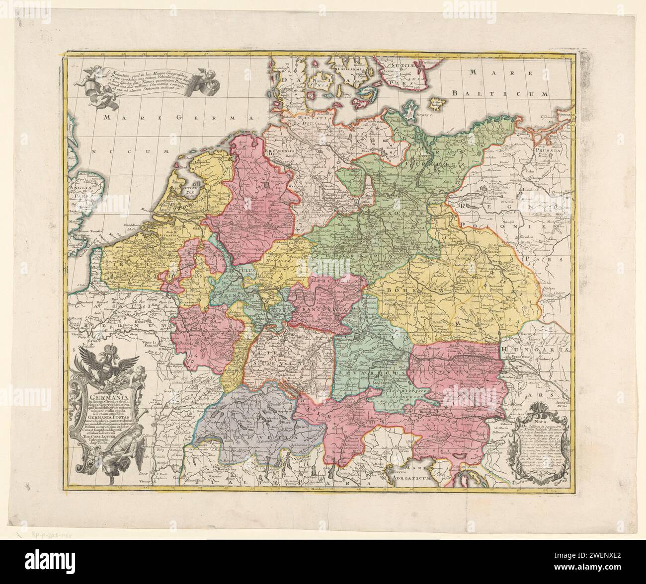 Map of Germany, Anonymous, 1757 - 1777 print paper engraving maps of ...