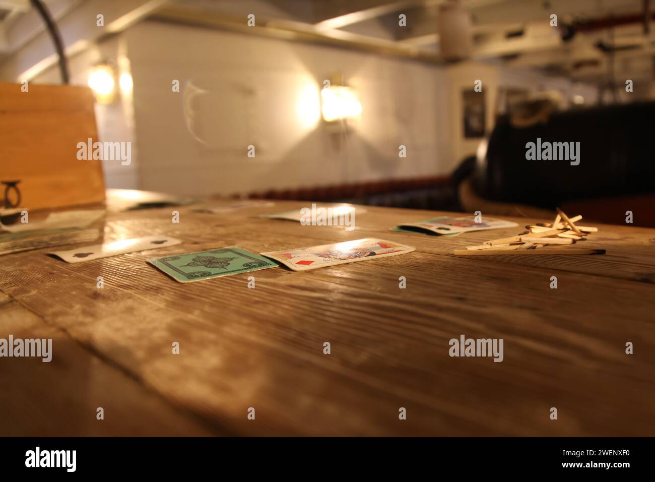 A game of cards below deck onboard the HMS Warrior, Portsmouth Historic ...