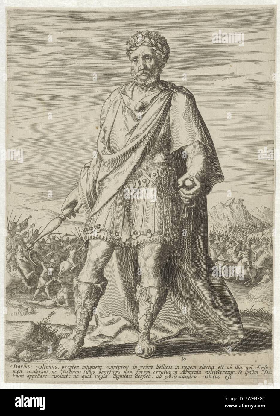 Koning Darius III, anonymous, 1547 - 1585 print King Darius III of ...