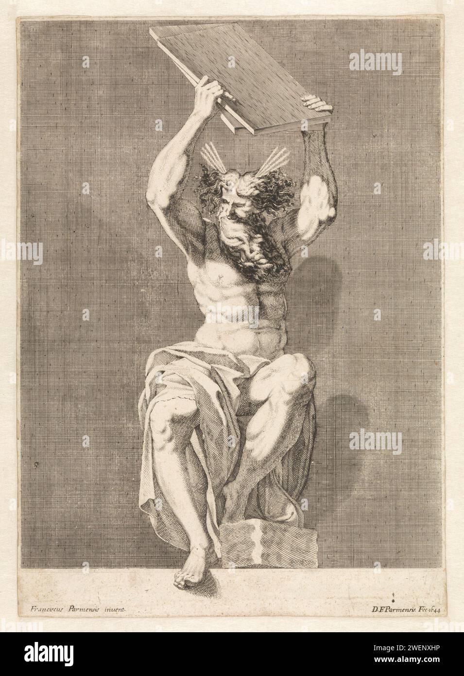 Moses with the Tables of the Law, Domenico Fontana, After Parmigianino ...