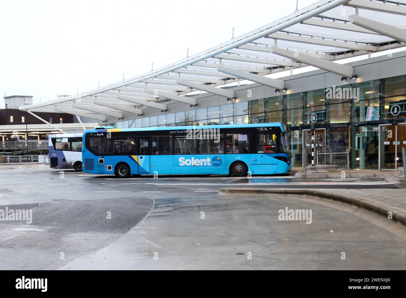 The Hard Interchange, Portsmouth harbour railway station, Solent bus ...