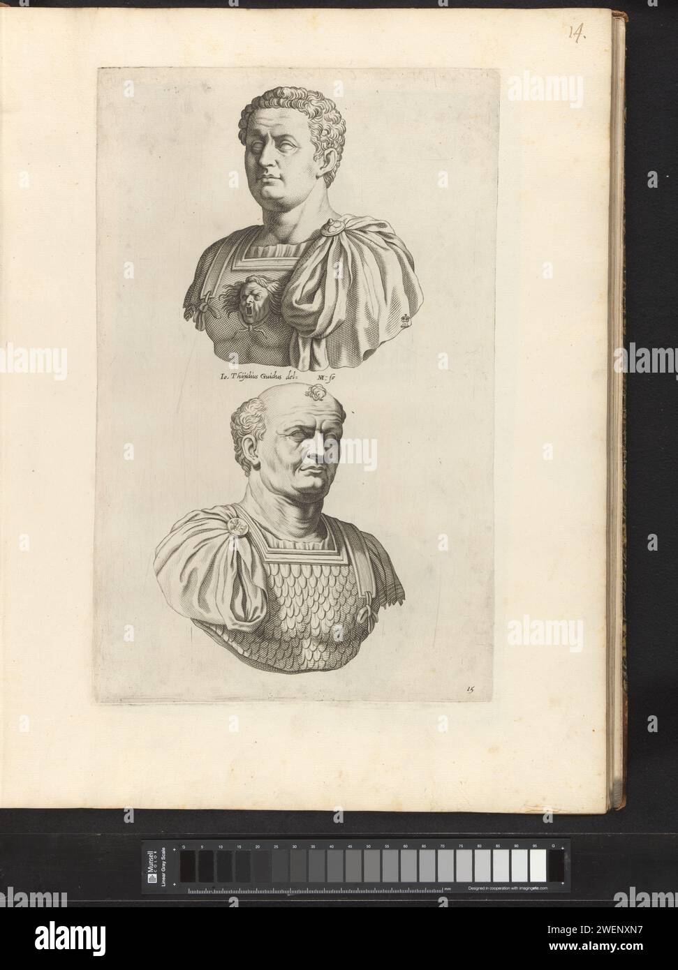 Two portrait busts of Emperor Marcus Aurelius and Emperor Septimius ...