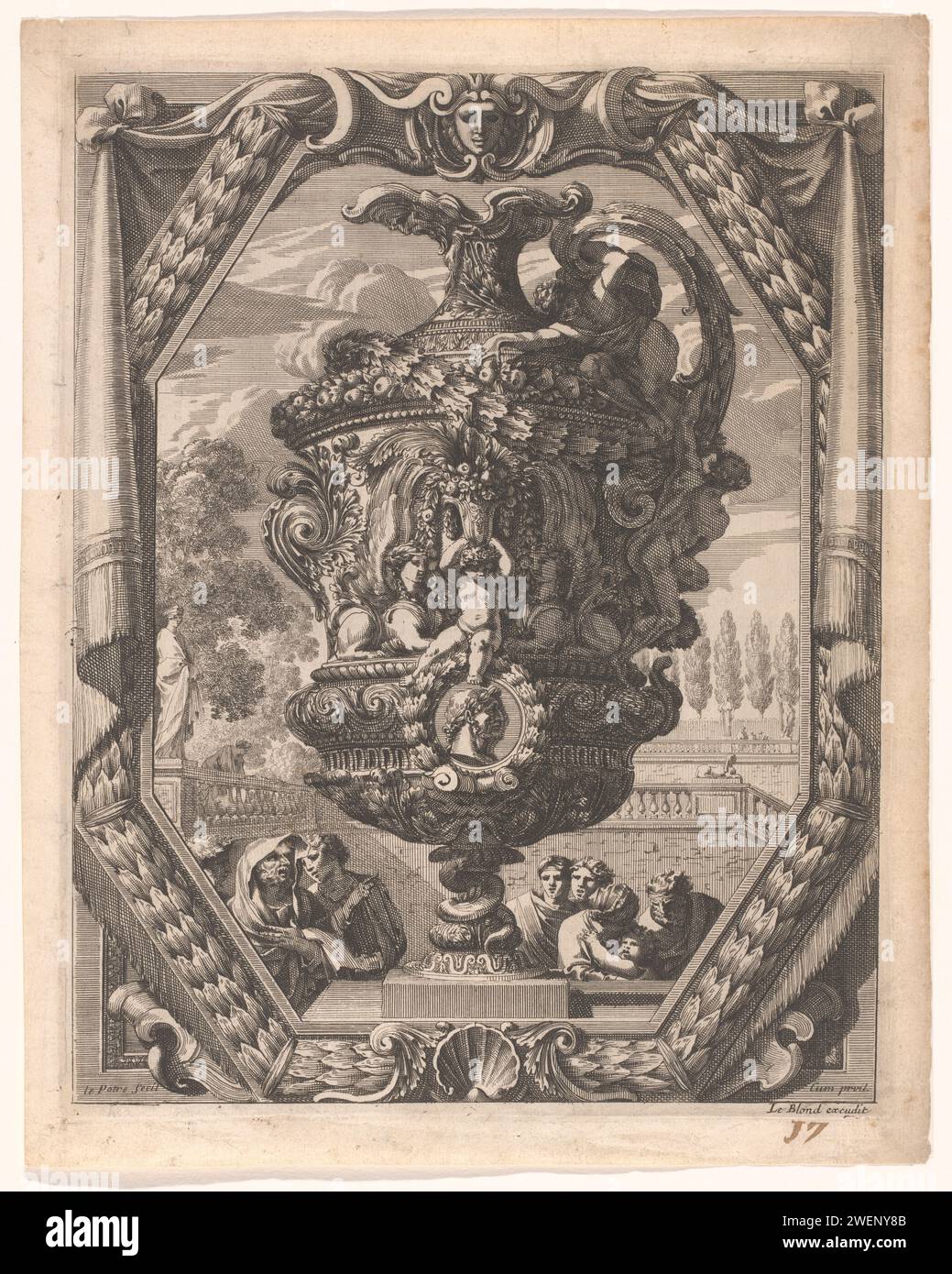 Schenkkan Met Sfinxen, c. 1650 - c. 1664 print An ornamented jug with ...